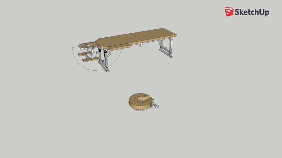 Portable foldable treatment table | 3D Warehouse