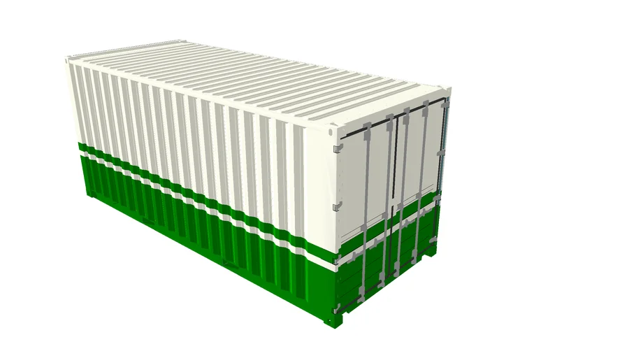 CONTAINER VAN GREEN-BEIGE | 3D Warehouse