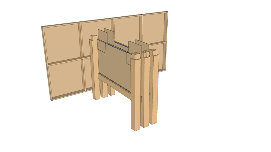 Collapsible Workbench - Collapsed | 3D Warehouse