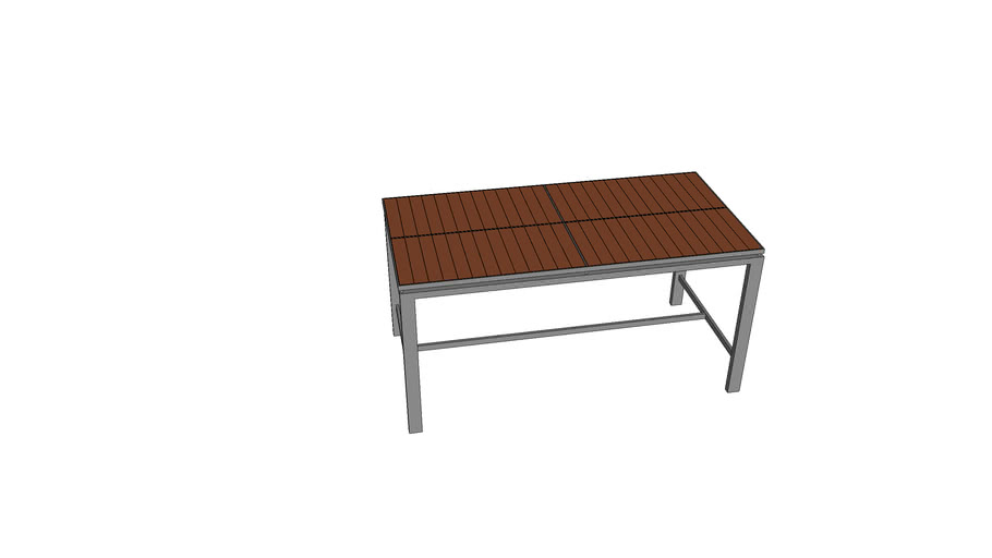 Standing table with wood finish | 3D Warehouse