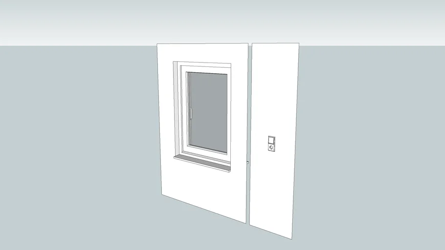 a window and a wall switch with socket | 3D Warehouse