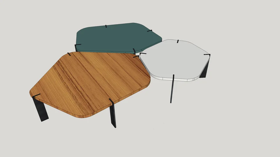 Three coffee tables | 3D Warehouse