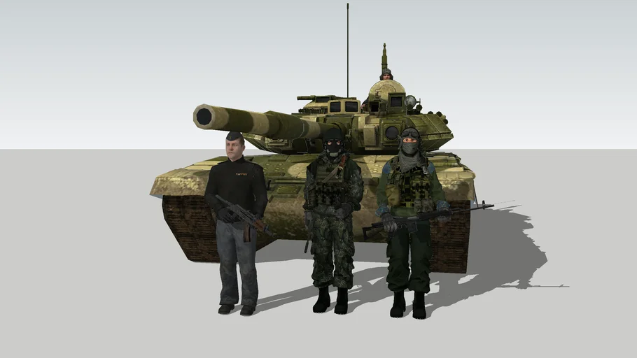 Russian Army T-90A Main Battle Tank - Arms Expo Version Set 02 | 3D ...