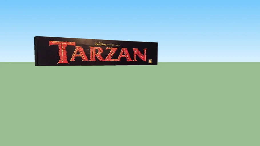 Tarzan 1999 (Logo) - Original Movie 5x25 Mylar Poster with Lightbox ...