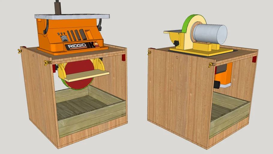 2 machine bench | 3D Warehouse