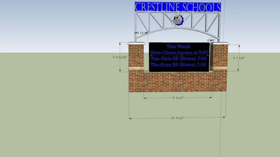 School Sign | 3D Warehouse