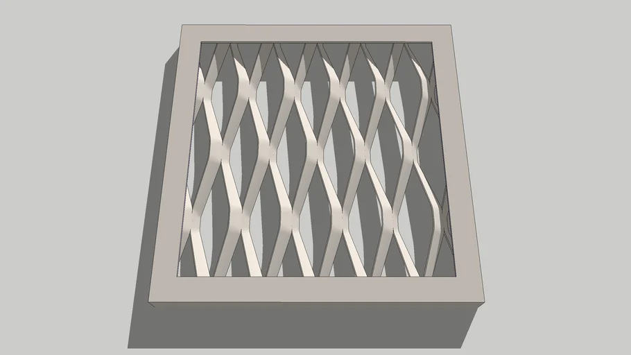 Rhombus perforated steel wire | 3D Warehouse
