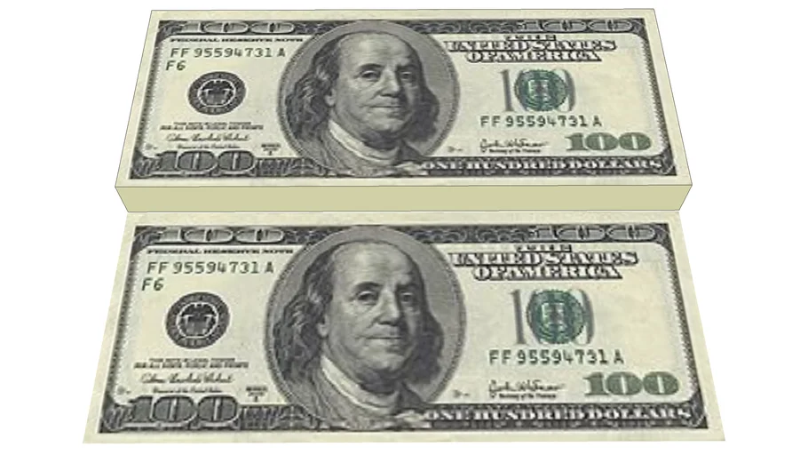 $100 Bill & $10,000 Pack | 3D Warehouse