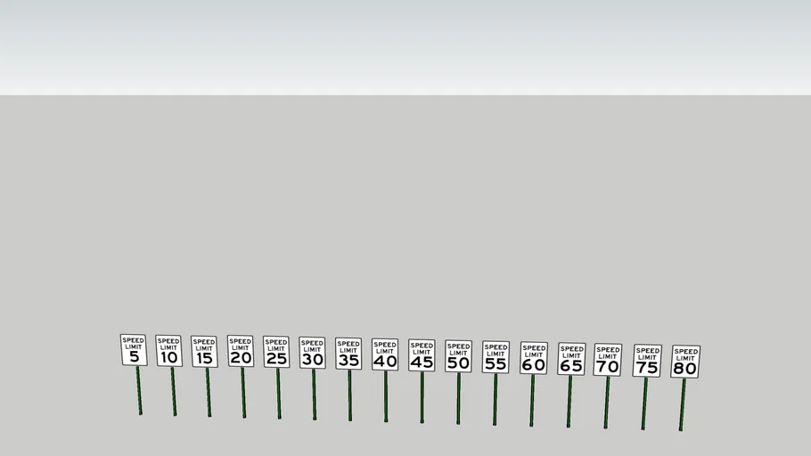 Speed Limit Signs | 3D Warehouse