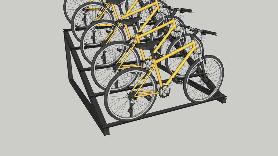 5 tier bike rack | 3D Warehouse