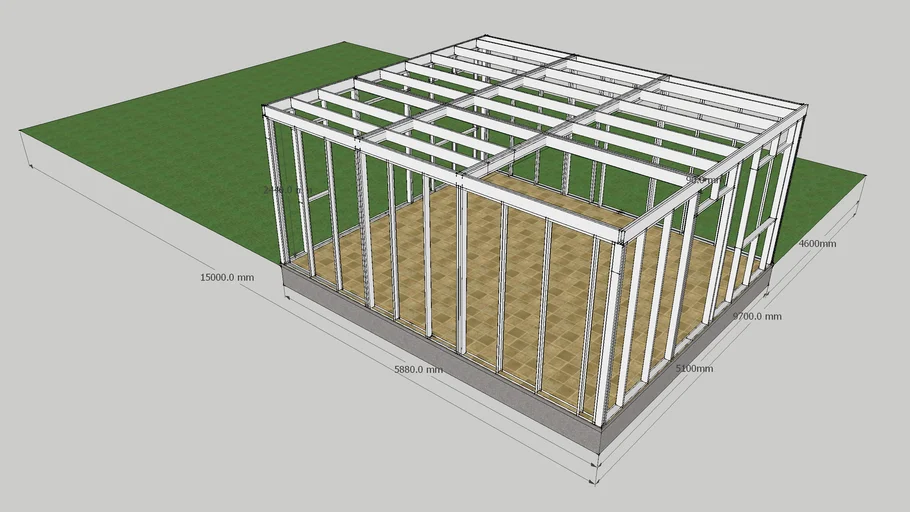 Steel frame litle house first floor | 3D Warehouse