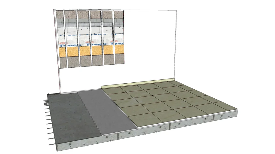 Wall Steel Frame - Pared de Steel Frame | 3D Warehouse