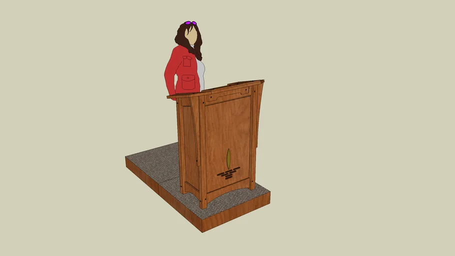 Craftsman Style Pulpit for the UU Community of the Mountains | 3D Warehouse