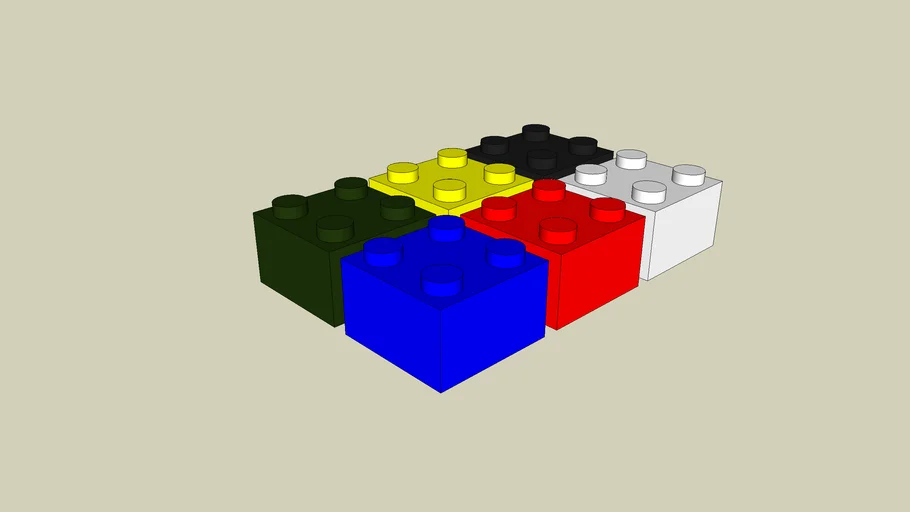 4 squar lego block | 3D Warehouse