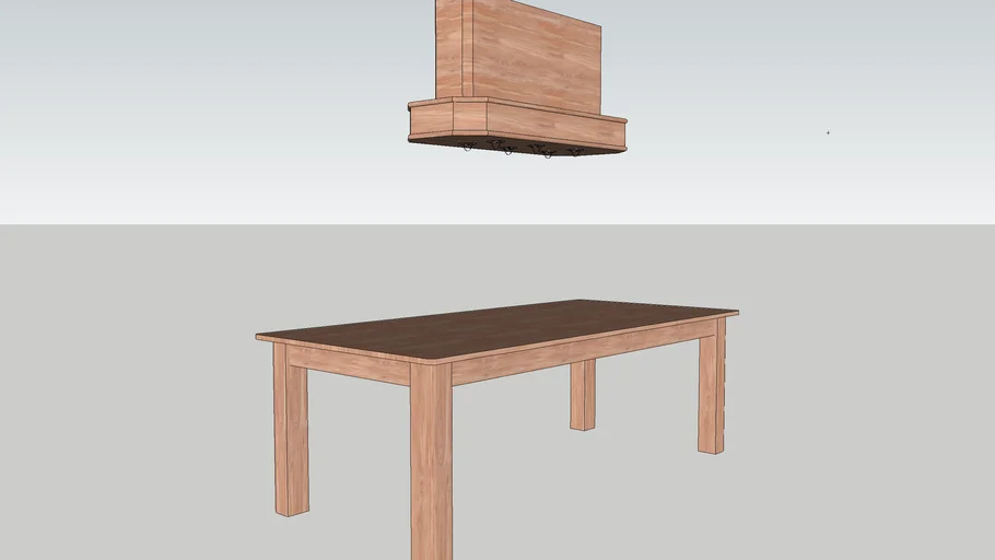 Table with ceiling Lights | 3D Warehouse