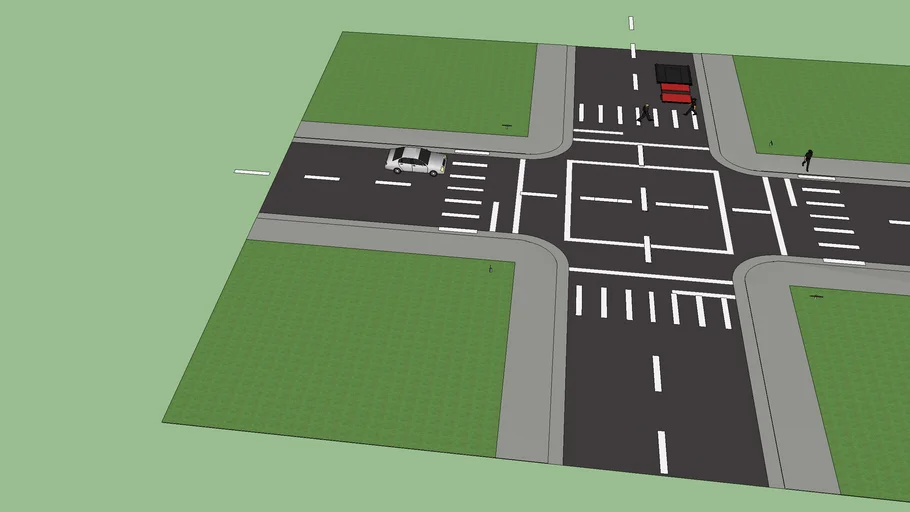 Four WaY intersection | 3D Warehouse