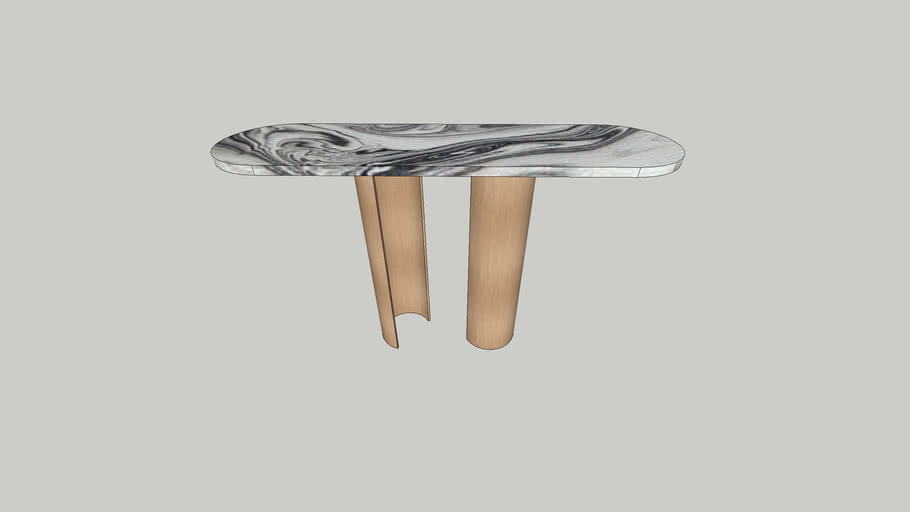 Console 2 LegStainless+TopMarble1 | 3D Warehouse
