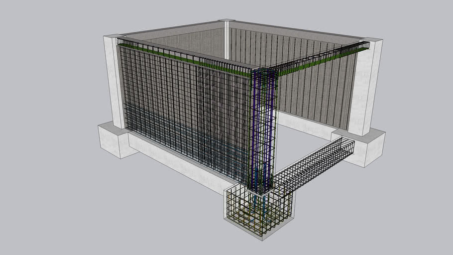 Typical Pad,Strip,Beam & Wall reinforcement | 3D Warehouse