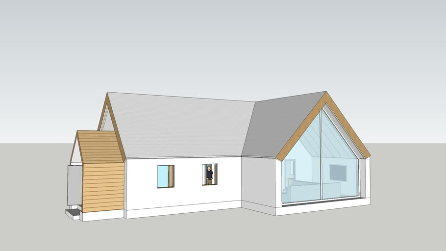 House L-shaped simple roof | 3D Warehouse