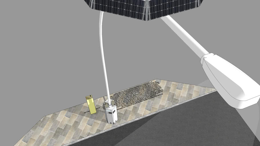 Lampione fotovoltaico - Photovoltaic LED | 3D Warehouse