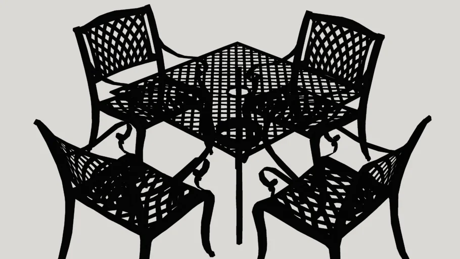Kytson 5 Piece Outdoor Dining Set | 3D Warehouse