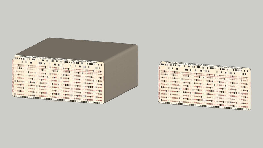 IBM 80-COLUMN PUNCHCARD (1928 to Mid-1980s) | 3D Warehouse
