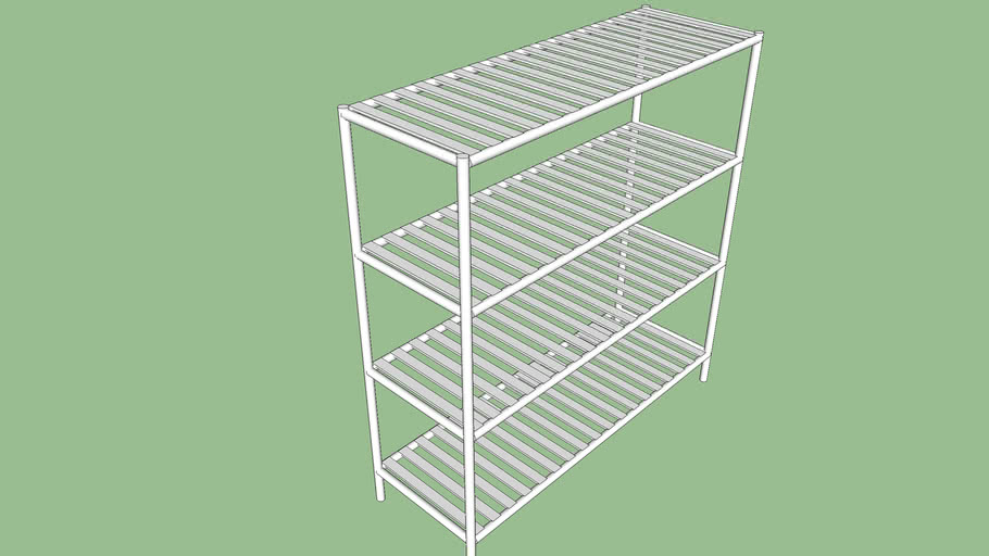 4 TIERS PUNCH RACK / SLOTTED RACK | 3D Warehouse
