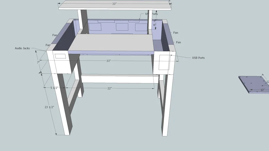 Desk (Computer Inside) | 3D Warehouse