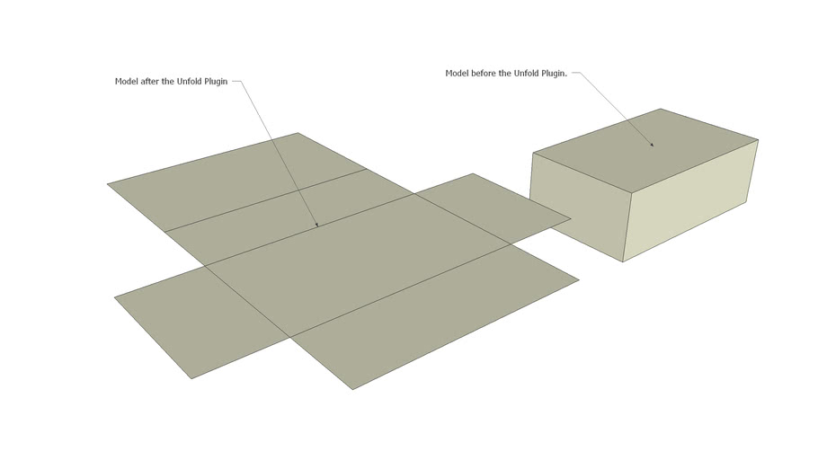 Models Before and After the Unfold Plugin | 3D Warehouse
