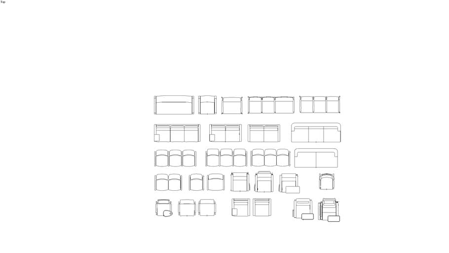 CAD BLOCK - SOFA FURNITURE | 3D Warehouse