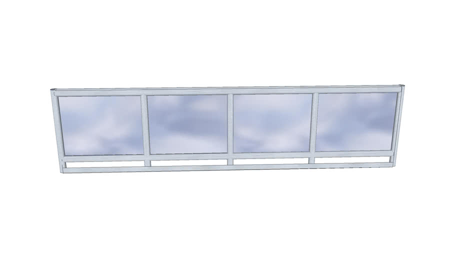 Parapet with glass | 3D Warehouse