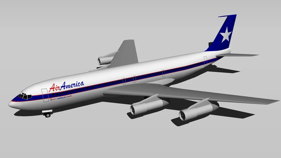 AirAmerica Boeing 707-320B Adv. Fict.] | 3D Warehouse