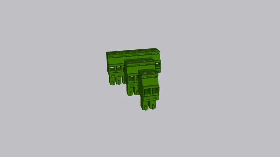 Printed-circuit board connector - Screw Terminals | 3D Warehouse