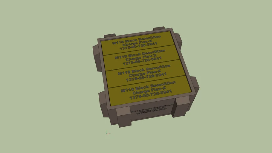x20 M118 2lbs Block Demolition Charge Flex-X in BOX explosive | 3D ...