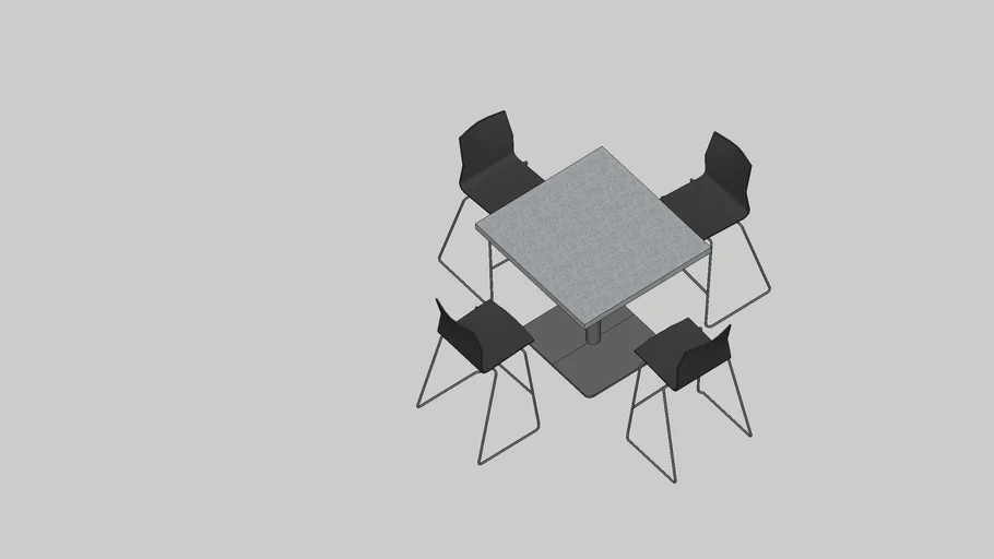 high table with 4 stools | 3D Warehouse
