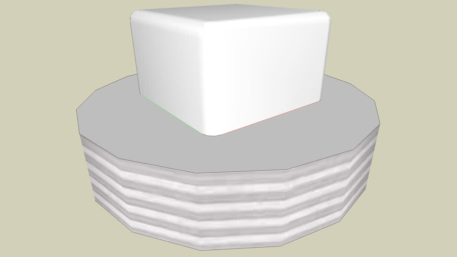 3' PVC cleanout plug | 3D Warehouse