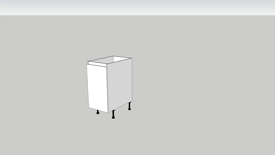 Single door one shelf cabinet | 3D Warehouse