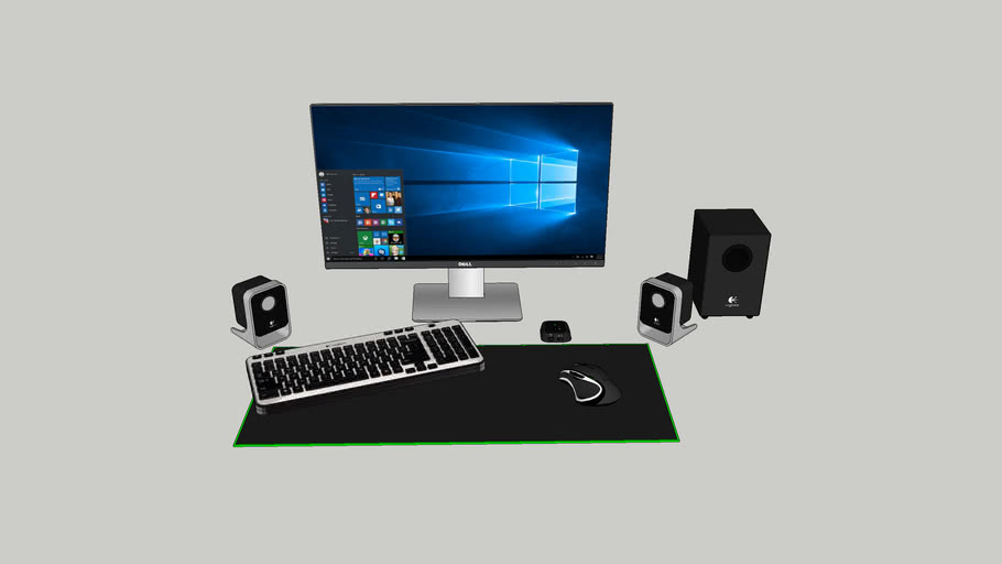 Desktop set up | 3D Warehouse