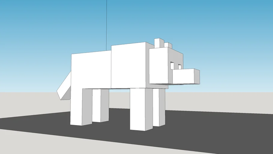 Minecraft Wolf that is correct | 3D Warehouse