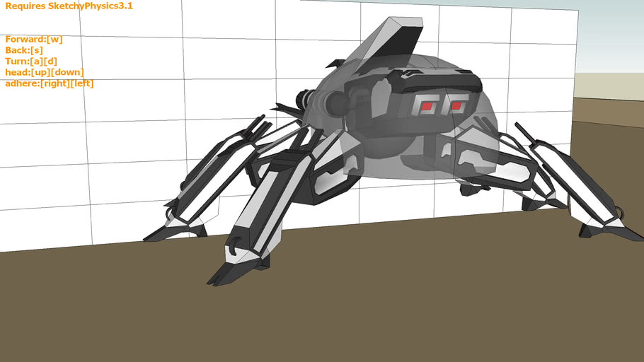 SketchyPhysics3.1 walking beetle robot | 3D Warehouse