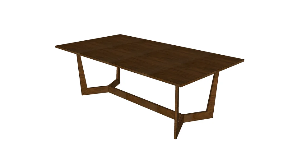 Stowe Cool Walnut Rectangle Coffee Table | 3D Warehouse