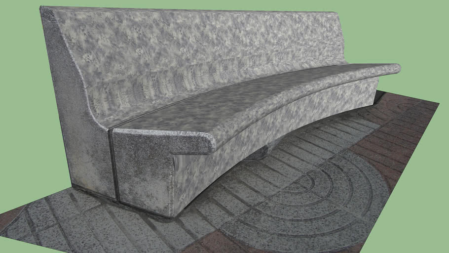 Artificial stone bench | 3D Warehouse