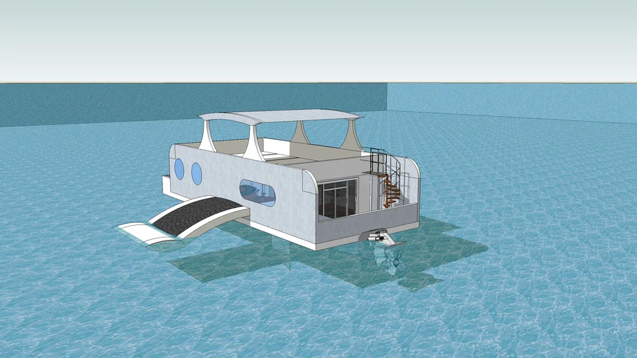 Catamaran House Boat | 3D Warehouse