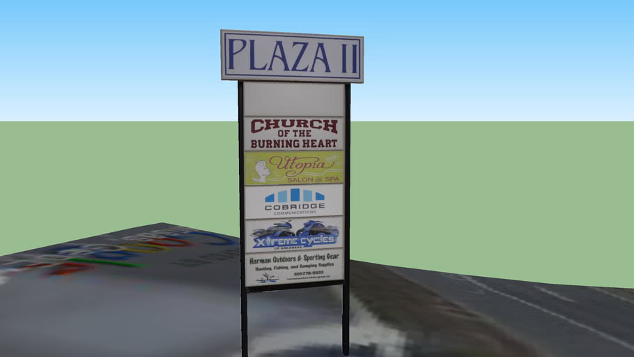Plaza II Sign | 3D Warehouse