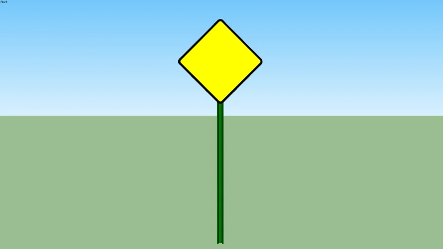 Road Warning Sign (Blank Slate) | 3D Warehouse