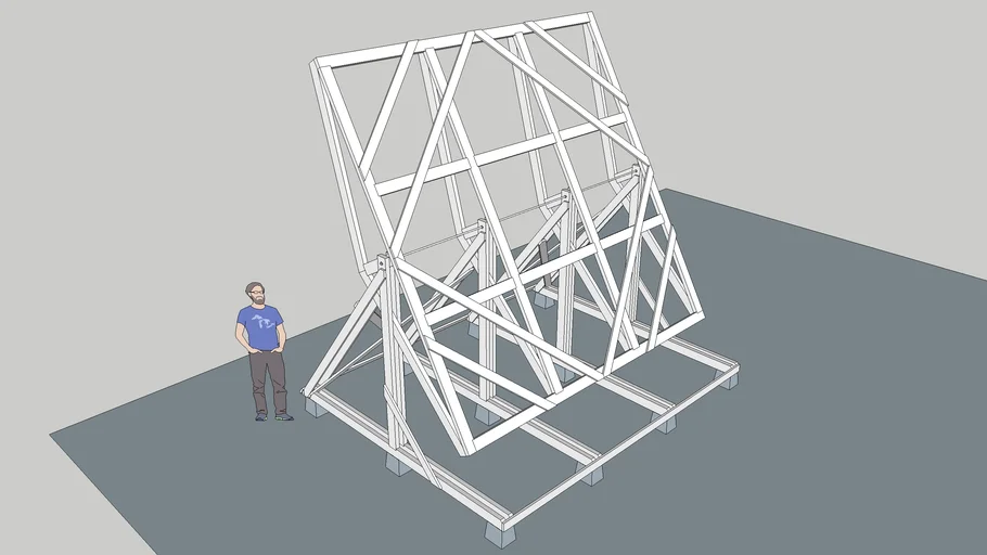 Solar panel carrier with adjustable angle | 3D Warehouse