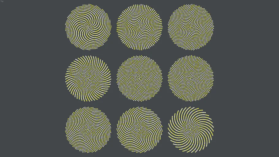 PHYLLOTACTIC SPIRAL VARIATIONS V2 | 3D Warehouse