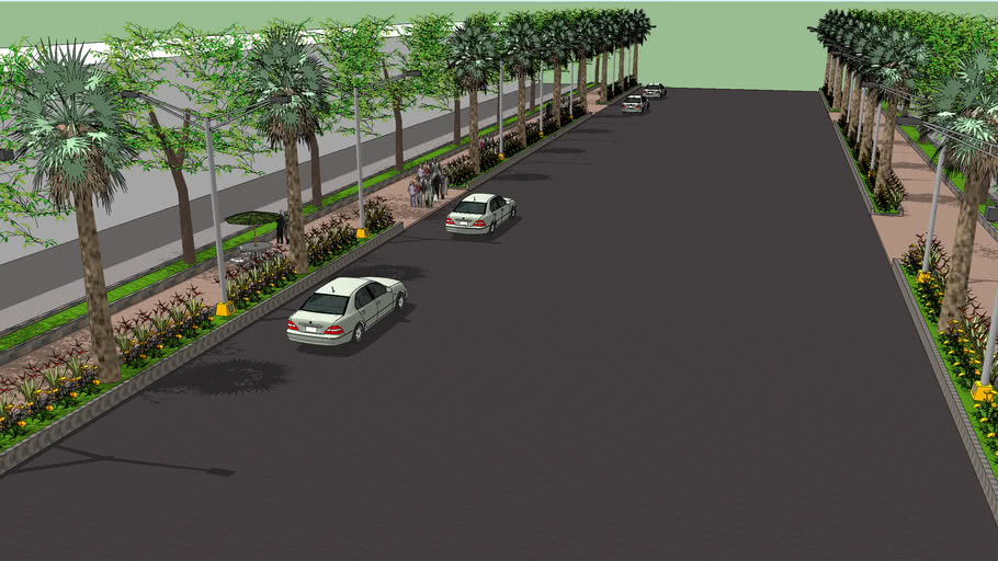 Pedestrian Yos Sudarso Medan | 3D Warehouse