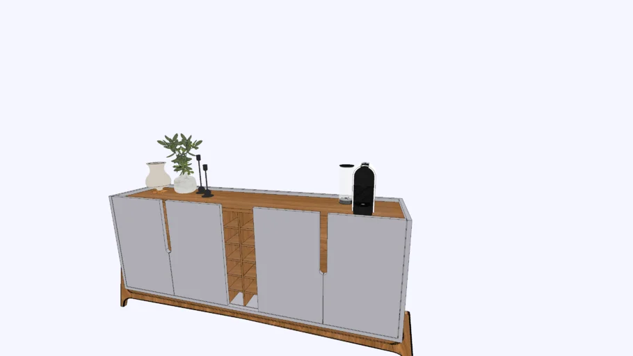 Aparador Adega Celtic Off White Cedro Mobly @arquitetomichael_ | 3D Warehouse