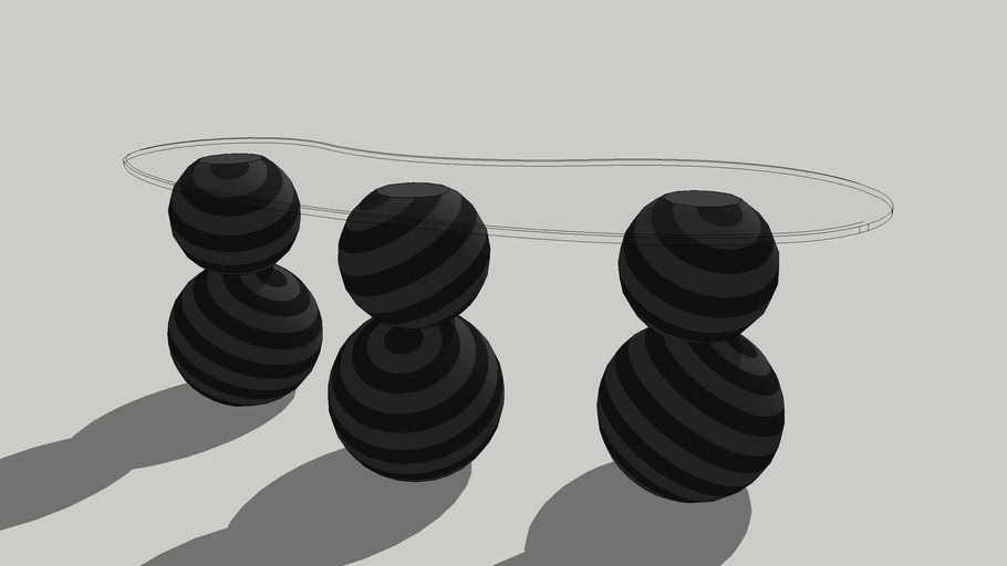 Table with Sphere legs | 3D Warehouse
